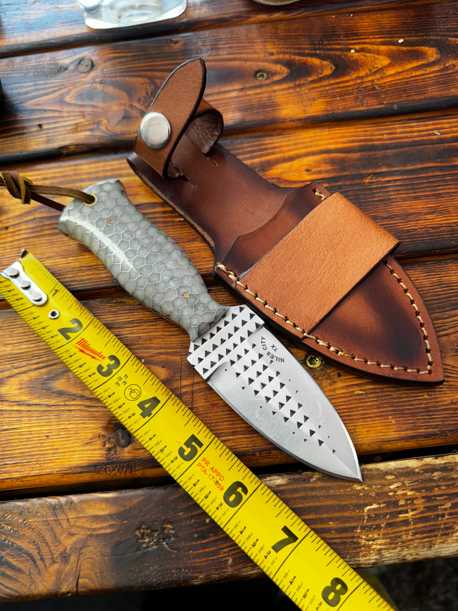 Dagger File Rasp Honeycomb Handle Knife – Niles City Knives